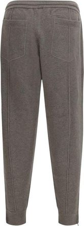 Brunello Cucinelli Cashmere Double-Knit Joggers - Gray