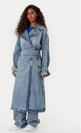 HUGO BOSS Tenchcoat Garena 50541545 Blau Oversize