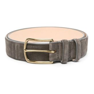 Officine Creative Homme, Accessoires, Gris, Taille: 100 CM Ceinture en daim avec motif &agrave; rayures OC