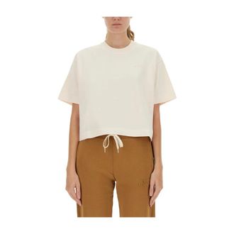 Autry Tonal Logo Boxy Tee - - Tops - Damen - Rosa - M