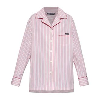 Dolce & Gabbana Gestreiftes Popeline-Hemd - - Blouses & Shirts - Damen - Rosa - S