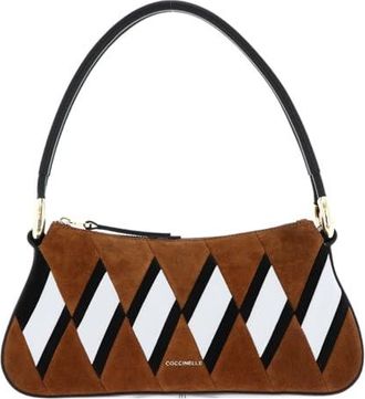 Coccinelle Cuir sac à épaule Lisbet N.G.Patc Handbag Multi Cognac/Noir brun