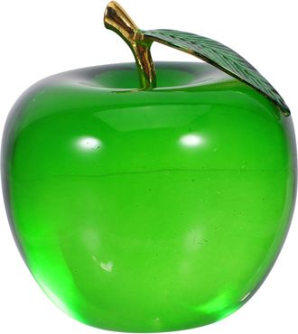 SOLUSTRE Kristall Apfel Dekofigur Glas Obst Statue mit Realistischer Optik und Transparenter Klarheit Stilvolles Weihnachts Zimmer Ornament f&uuml;r Tisch B&uuml;rodekor