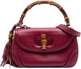 Gucci Pre-owned New Bamboo Satchel - Femme - Pre-owned - Rouge - Taille: ONE Size