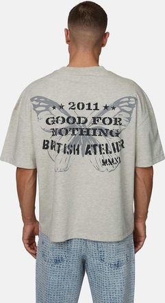 Good For Nothing T-shirt coupe carr&eacute;e &agrave; imprim&eacute; - Gris
