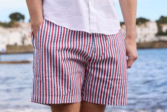 Bexley Brentan - Maillot de bain homme bleu blanc rouge