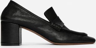 Arket Lederloafer Mit Absatz -Schwarz