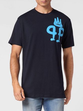 Philipp Plein T-shirt en coton &agrave; &eacute;paules tombantes et logo Monogram
