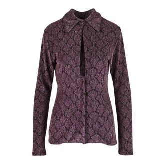 Nineminutes Metallfaserhemd - - Blouses & Shirts - Damen - Lila - 2XL
