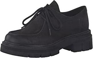 Marco Tozzi Chaussures &agrave; Lacets pour Femme 2-2-23708-29 Plat Oxford, Noir, 40 EU