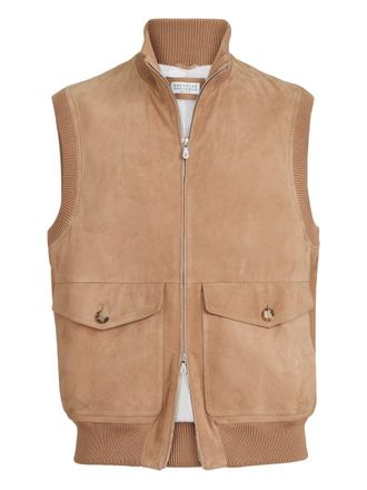 Brunello Cucinelli Gilet en cuir Brunello Cucinelli