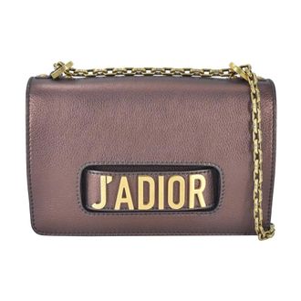 Dior Pre-owned Jadior Mini Chain Flap Crossbody Metallic Leather - Femme - Pre-owned - Brun - Taille: ONE Size