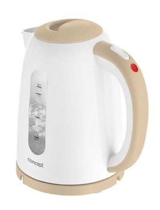 Concept Marche/arr&ecirc;t automatique|Couvercle bouton poussoir &eacute;lectrom&eacute;nager RK2331 Bouilloire Orange 1,7 L, Beige 2200 W