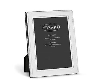 Edzard Edzard Cadre Photo Nardo, argenté raffiné, résistant au ternissement, pour Photo 9 x 13 cm, inclut 2 cintres