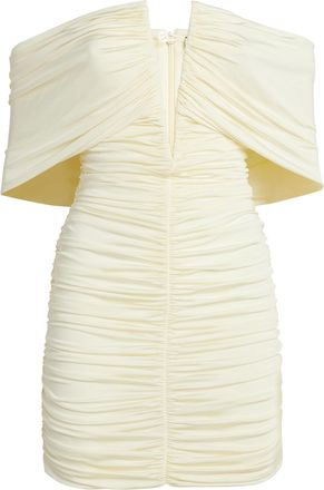 Magda Butrym Draped Off-Shoulder Minidress Size L