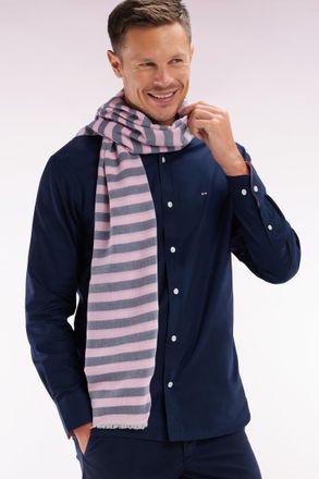 Eden Park Ch&egrave;che En Coton M&eacute;lang&eacute; &Agrave; Fines Rayures Rose