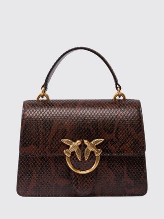 Pinko Love Bag One Mini-Handtasche aus Leder mit Python-Print und Logo