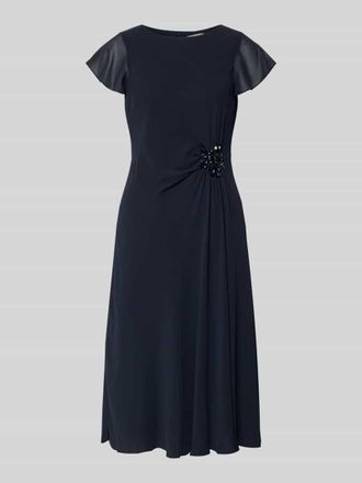 Christian Berg Cocktail Knielanges Cocktailkleid mit Ziersteinbesatz