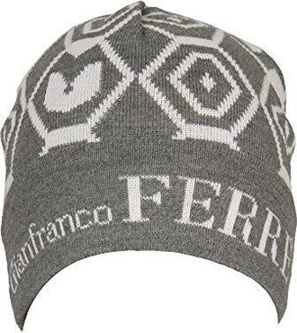 Gianfranco Ferre Chapeau Bonnet Casque Casquette GF GIANFRANCO Ferre Article 01222 Made in Italy, 001 Grigio/Bianco, Unica - One Size