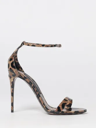 Dolce & Gabbana Sandales &agrave; talons hauts Keira en cuir verni &agrave; imprim&eacute; animalier