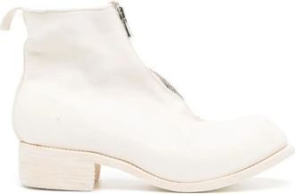 Guidi Stiefel - Bianco Ankle Boots In Luxurious Horse Leather - Gr. 35 (EU) - in Wei&szlig; - f&uuml;r Damen
