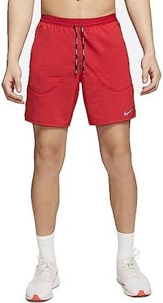 Nike Nike Flex Stride Short de course 2 en 1 pour homme 17,8 cm, Rouge universitaire/rouge universitaire, Taille XL