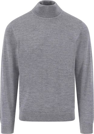 Fynch-Hatton Herren Rollkragenpullover - Wolle, fein gestrickt, unifarben, gerade Passform Steel / 3XL