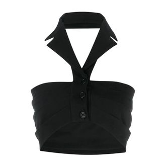 Philosophy di Lorenzo Serafini Femme, Tops, Noir, Taille: 40 FR Top court