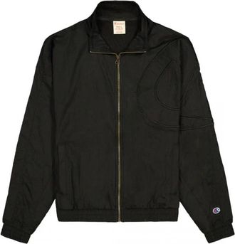 Champion Schwarze Bomberjacke mit gesticktem Logo - - Jackets - Damen - Schwarzk - XS