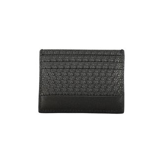 Calvin Klein Jacquard Polyurethane Card Case - Black