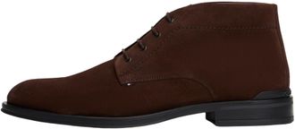 Tommy Hilfiger Herren Derby Schuhe Corporate aus Wildleder, Braun (Cocoa), 43