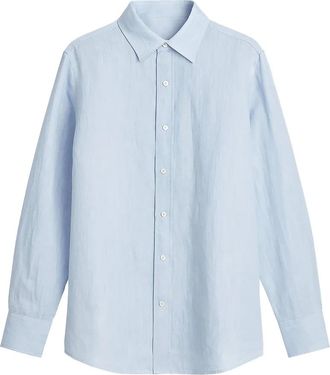 Beatrice .B Femme, Blouses et Chemises, Bleu, Taille: 38 FR Chemise M&eacute;lange Lin et Coton