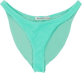 T Alexander Wang Logo-Print Bikini Briefs - Green