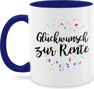 Shirtracer Tasse Tassen 325ml - Rentner - Glückwunsch zur Rente - 325 ml - Dunkelblau - rentnerin 2022 geschenk für renteneintritt retirement glückwünsche teetas