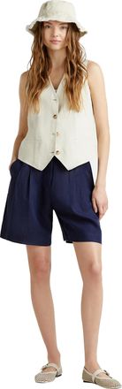 Benetton Bermuda 4AGHD901V Hose, Blau, M Damen, blau, M