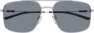 Gucci Oversize Square Sonnenbrille - - Accessories - unisex - Grau - 59 MM