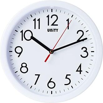 Unity Wanduhr, Hastings, Silent Sweep, Modern, Weiß, 22 cm