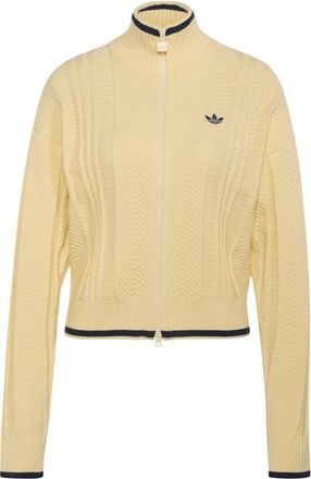 adidas Femme, Sport, Beige, Taille: 42 FR Track Top Firebird Maille C&acirc;bl&eacute;e