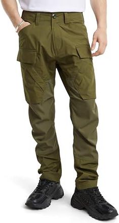 G-Star RAW Pantalon Cargo 3d Regular Tapered 3.0 Homme Pantalons, Vert (Dk Moss D25185-c973-4674), 36W / 36L