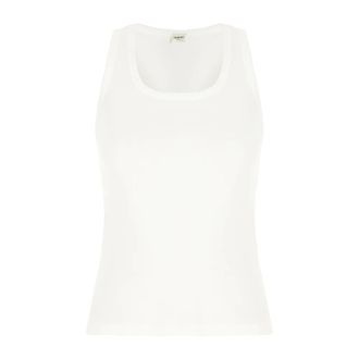 Saint Laurent Cassandre Tank Top - - Tops - Damen - Wei&szlig; - S