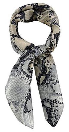 TigerTie Foulard en velours pour femme &agrave; motifs - Dimensions du foulard : 60 x 60 cm, gris, argent&eacute;, noir, beige, Gr&ouml;&szlig;e: ca. L&auml;nge 60 cm, Breite 60 cm