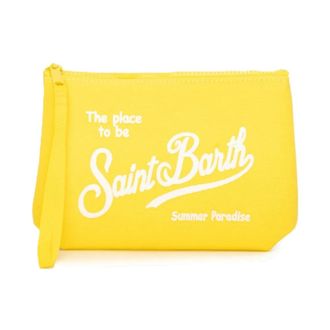 MC2 Saint Barth Femme, Sacs, Jaune, Taille: ONE Size Aline Canvas Pochette