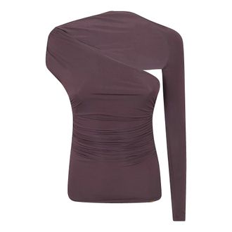 Elisabetta Franchi Femme, Tops, Brun, Taille: 38 FR Top en jersey