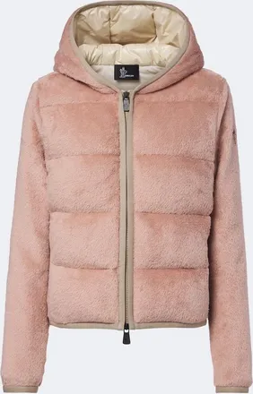 Moncler Cardigan en duvet &agrave; capuche