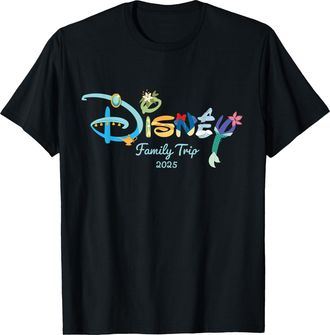 Disney Princess Letters Logo Family Trip Matching 2025 T-Shirt