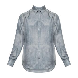 Giorgio Armani Homme, Chemises, Bleu, Taille: XL Chemise en soie