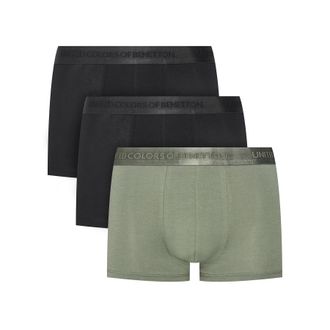 Benetton United Colors Of Benetton Boxershorts-Set 3OP82X01E Schwarz