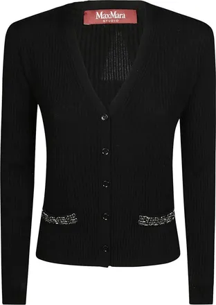 Max Mara Damen, Strickwaren, Schwarzk, XLGröße