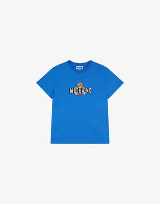 Moschino T-Shirt aus Baumwolljersey Moschino Teddyb&auml;r - Blau