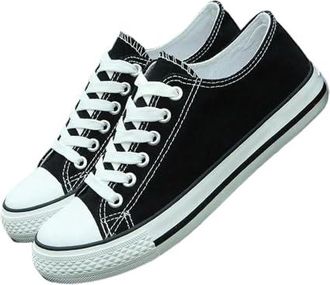 Generic NYSBH Femmes Flats Hommes Toile Chaussures Printemps Low Top Casual Marche Dames Chaussures Respirant Tenis Feminino Zapatos Mujer, 03 Noir, 39.5 EU